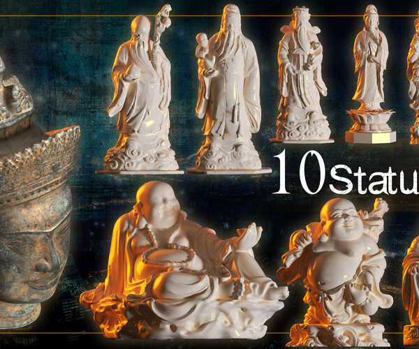 ArtStation - 10 Statues_ 3d models | Resources