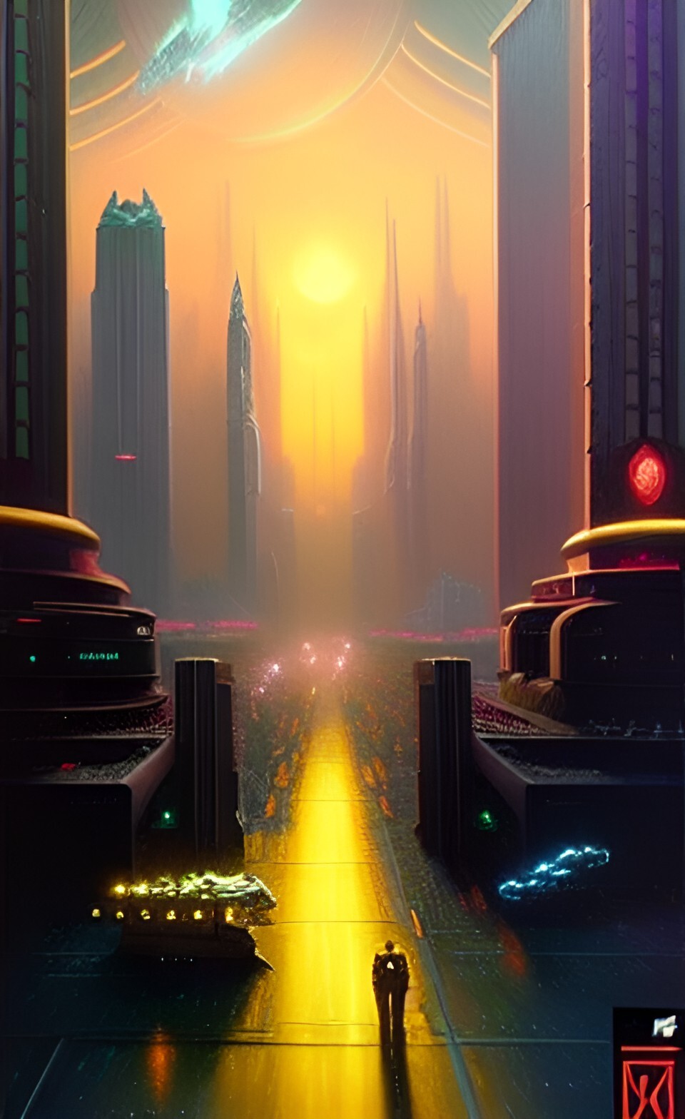 ArtStation - sci fi painting deco city 10400 jpg pack wombo art | Artworks