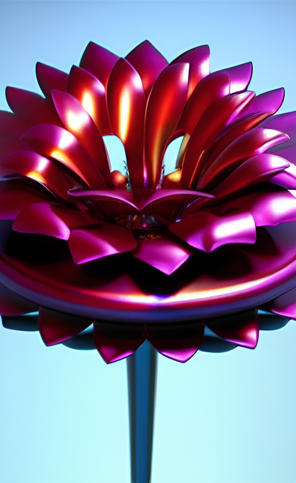ArtStation - metalic flower chrome 9400 jpg pack wombo art | Artworks