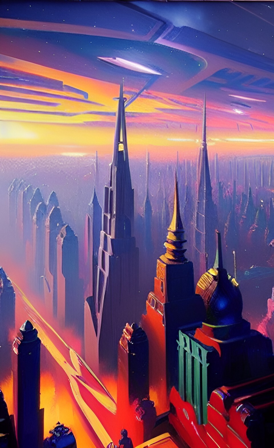 ArtStation - sci fi painting deco city 10400 jpg pack wombo art | Artworks