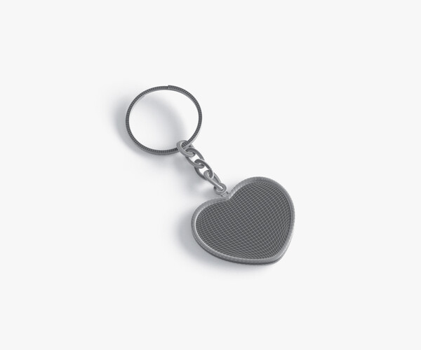 ArtStation - White Heart Keychain - key tag holder | Resources