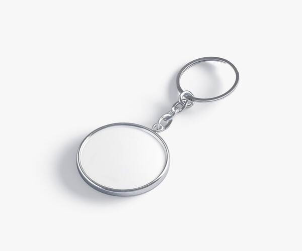ArtStation - White Round Keychain - key tag holder | Resources