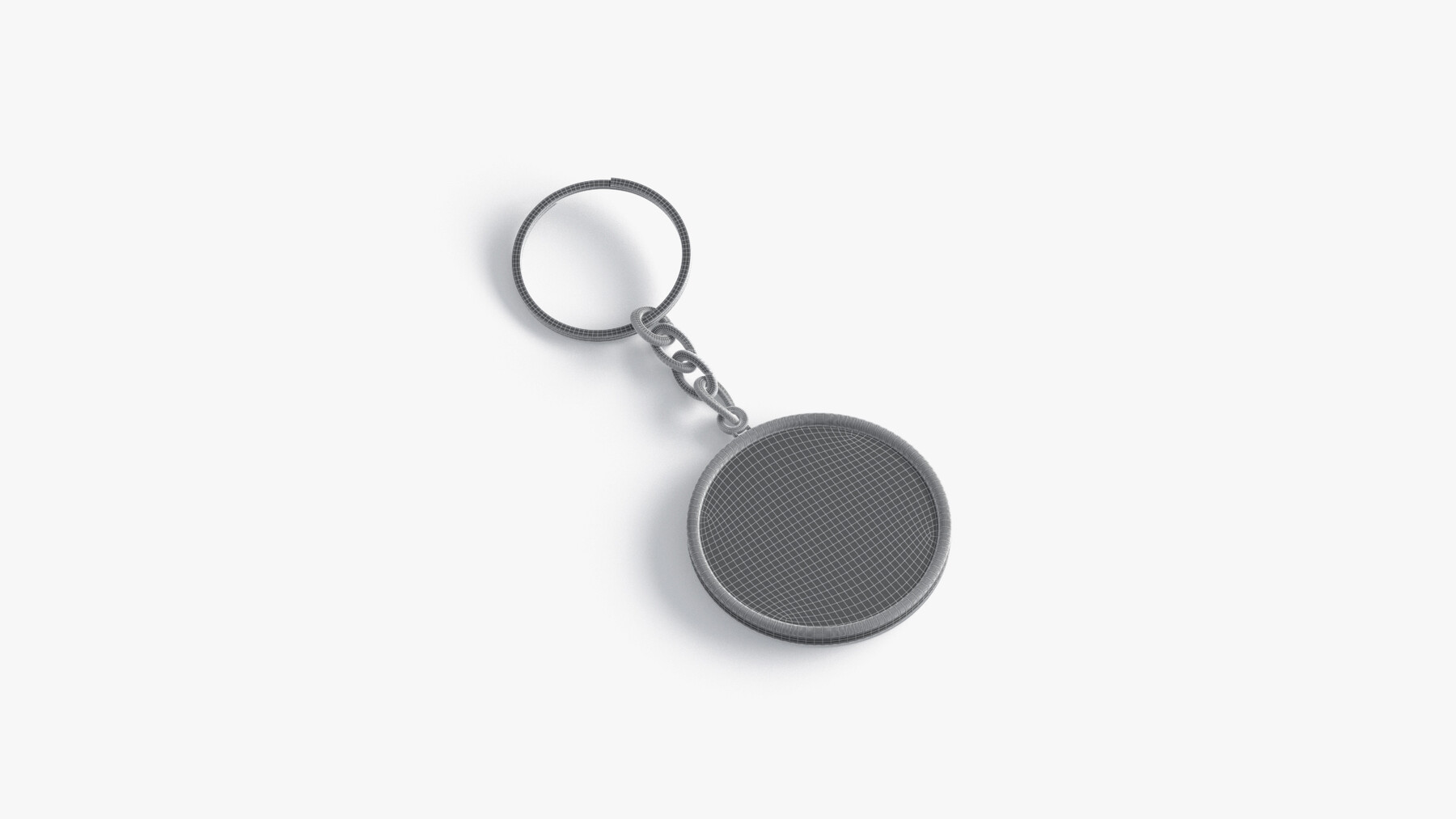 ArtStation - White Round Keychain - key tag holder | Resources