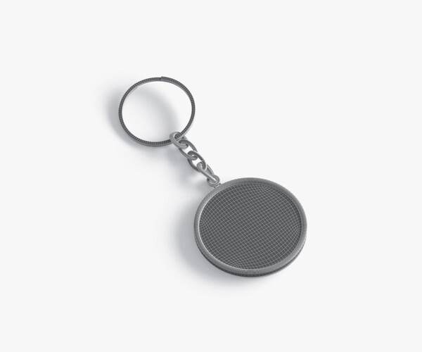 ArtStation - White Round Keychain - key tag holder | Resources