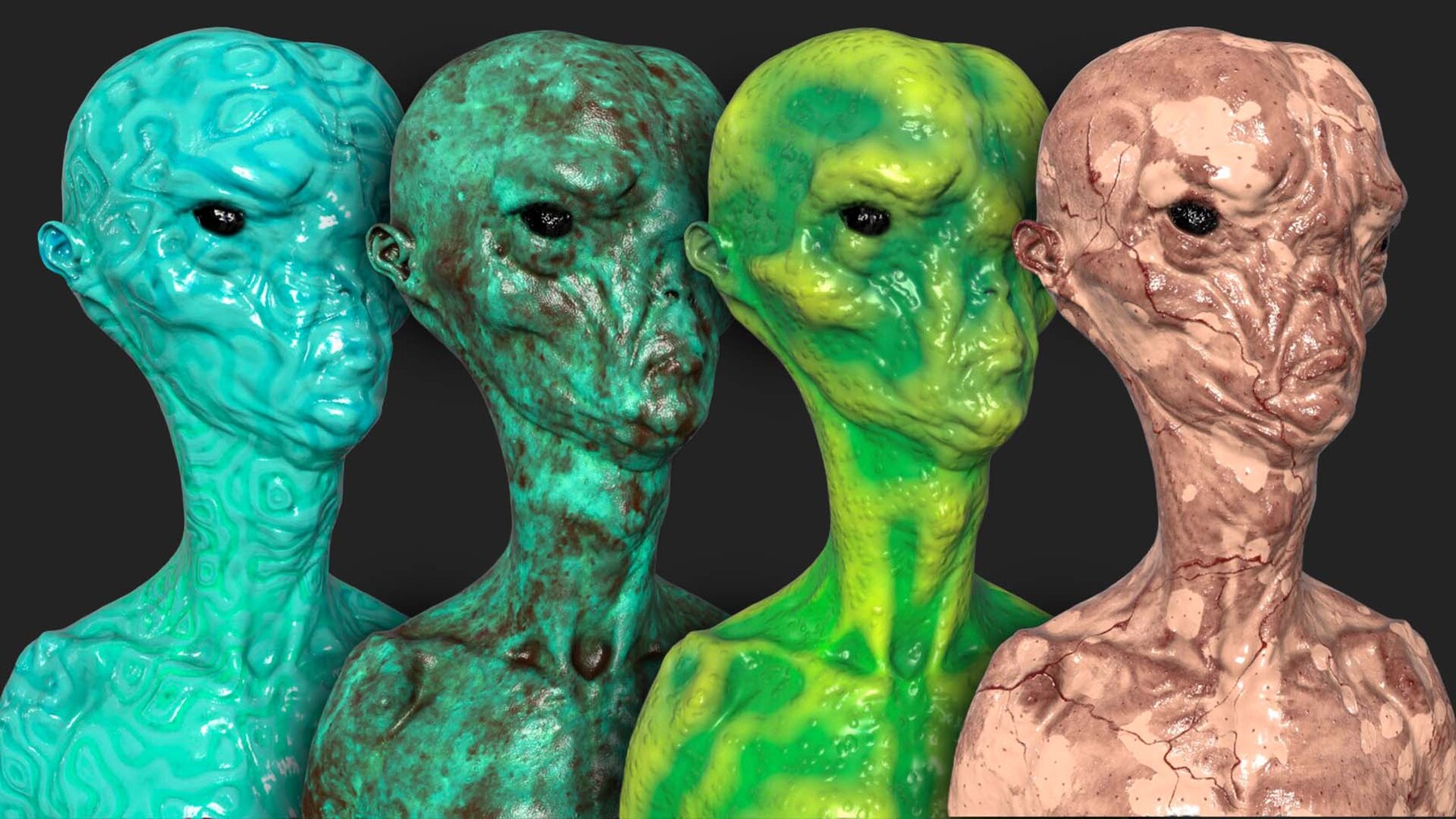 ArtStation - 7 Alien Skin Smart Material | Game Assets