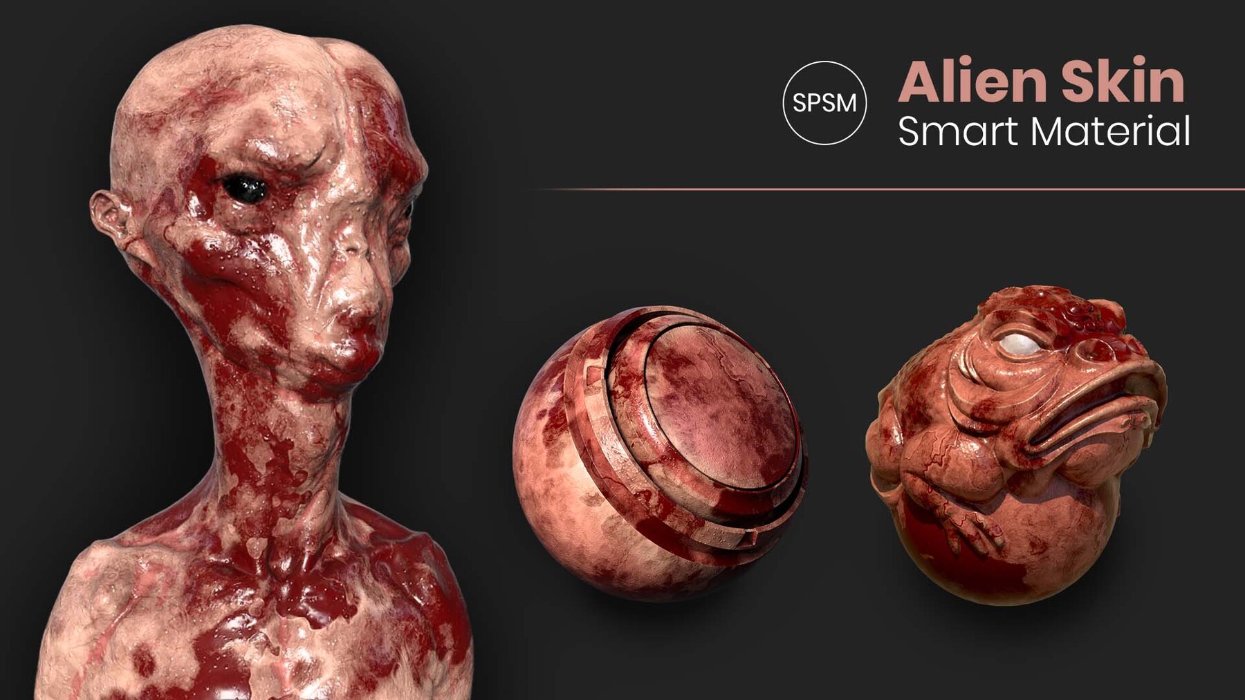 ArtStation - 7 Alien Skin Smart Material | Game Assets