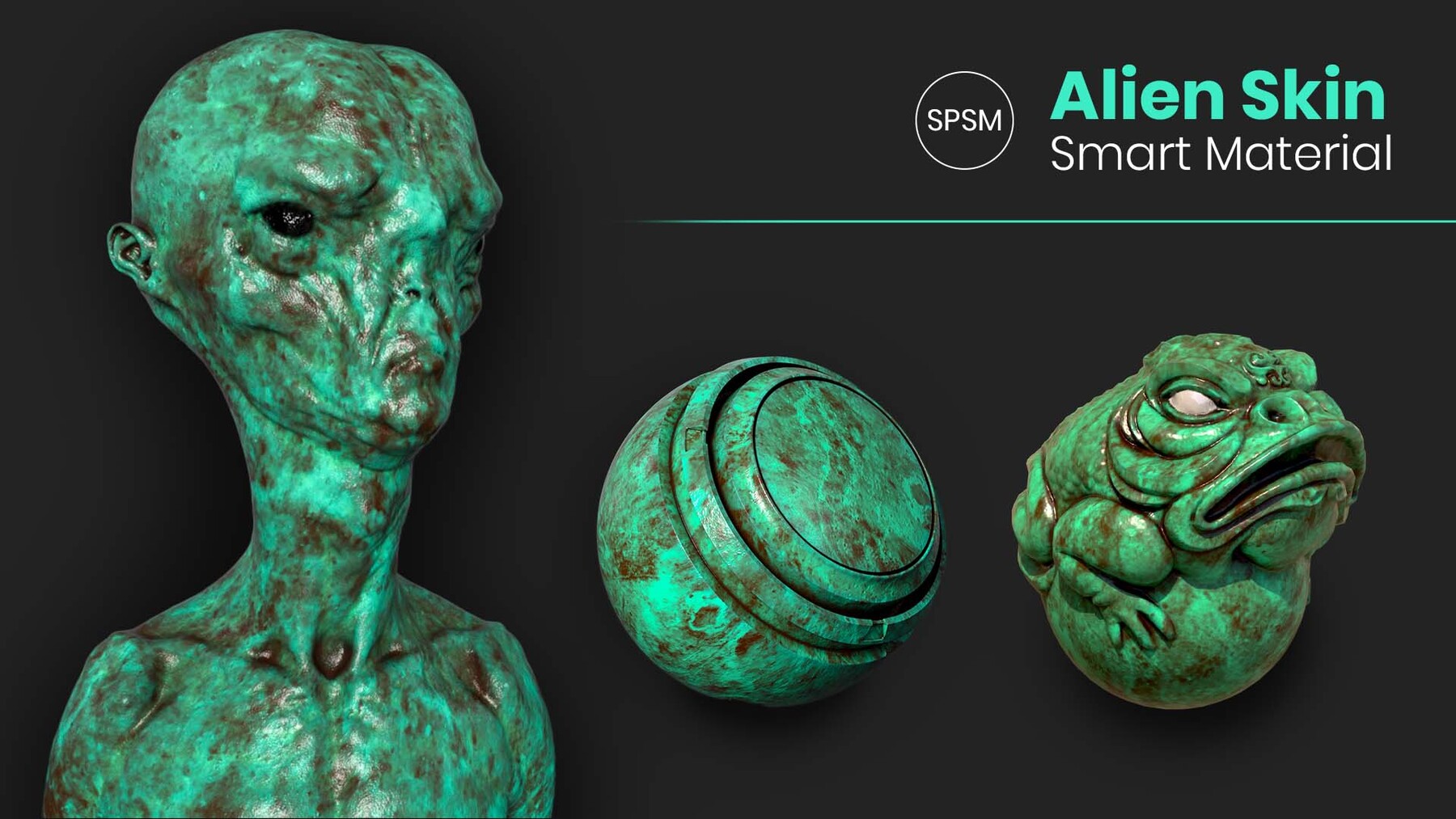 ArtStation - 7 Alien Skin Smart Material | Game Assets