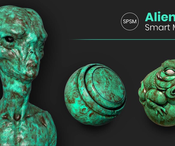 ArtStation - 7 Alien Skin Smart Material | Game Assets
