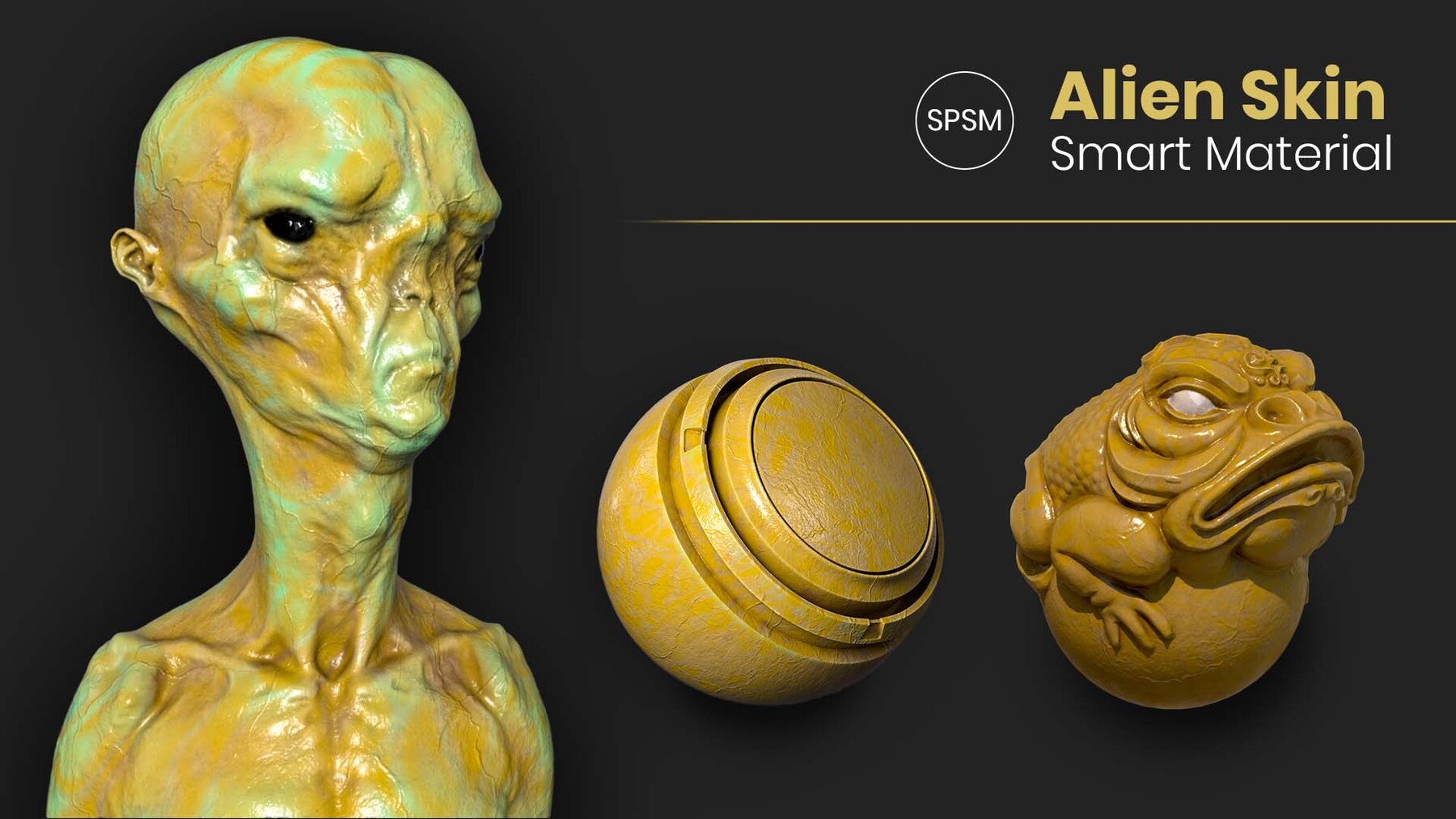 ArtStation - 7 Alien Skin Smart Material | Game Assets