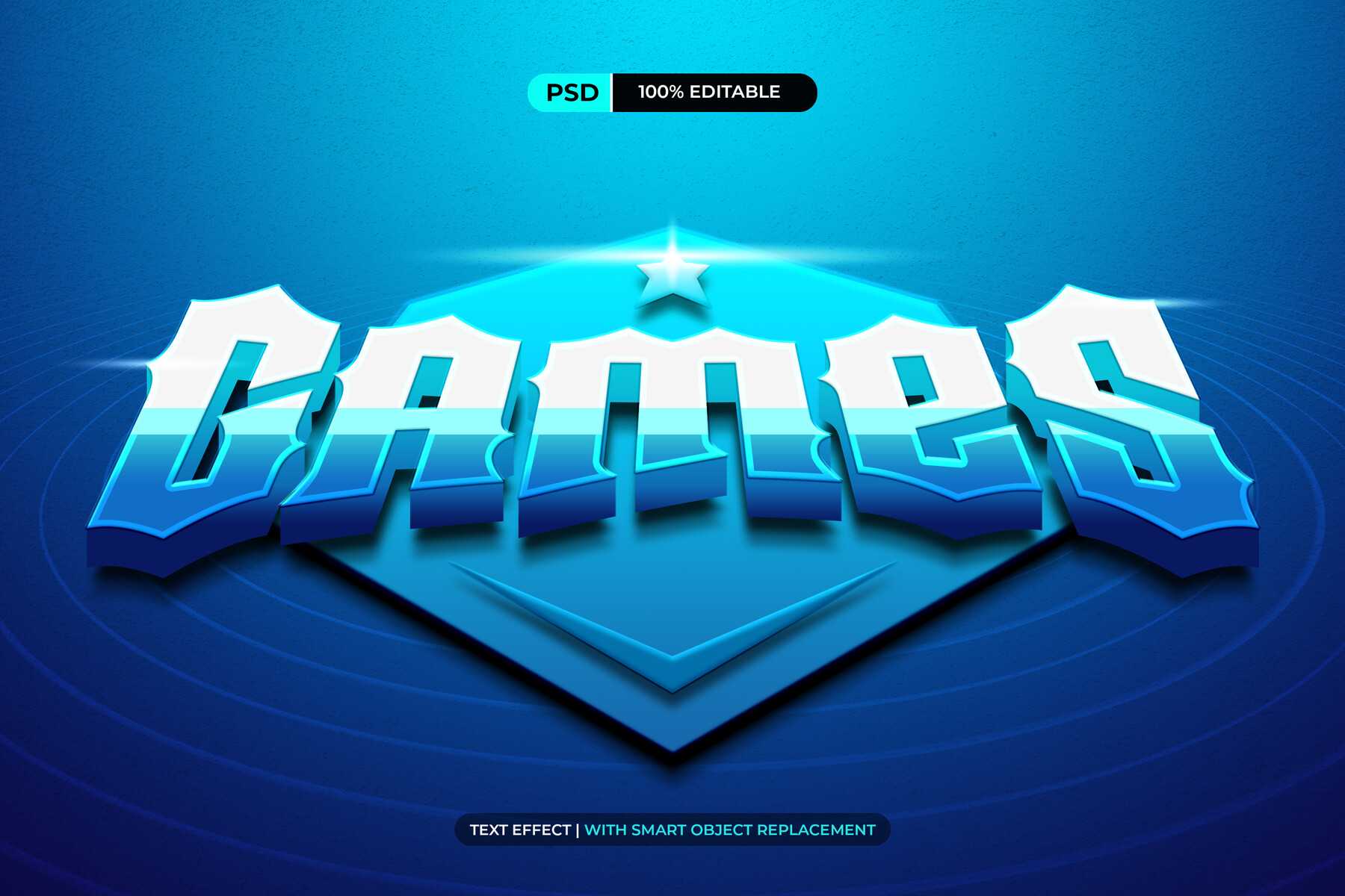 ArtStation - 3D Games PSD fully editable text effect. Layer style PSD ...