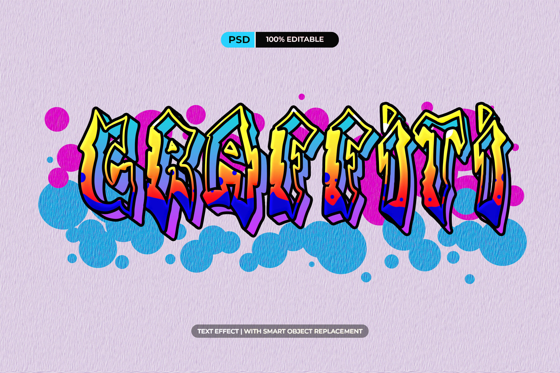 ArtStation - 3D Graffiti PSD fully editable text effect. Layer style ...