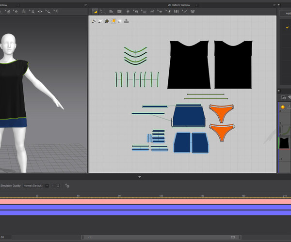 ArtStation - T-shirt and Skirt Outfit ( MD + Clo3d + Zprj + OBJ + 4k ...