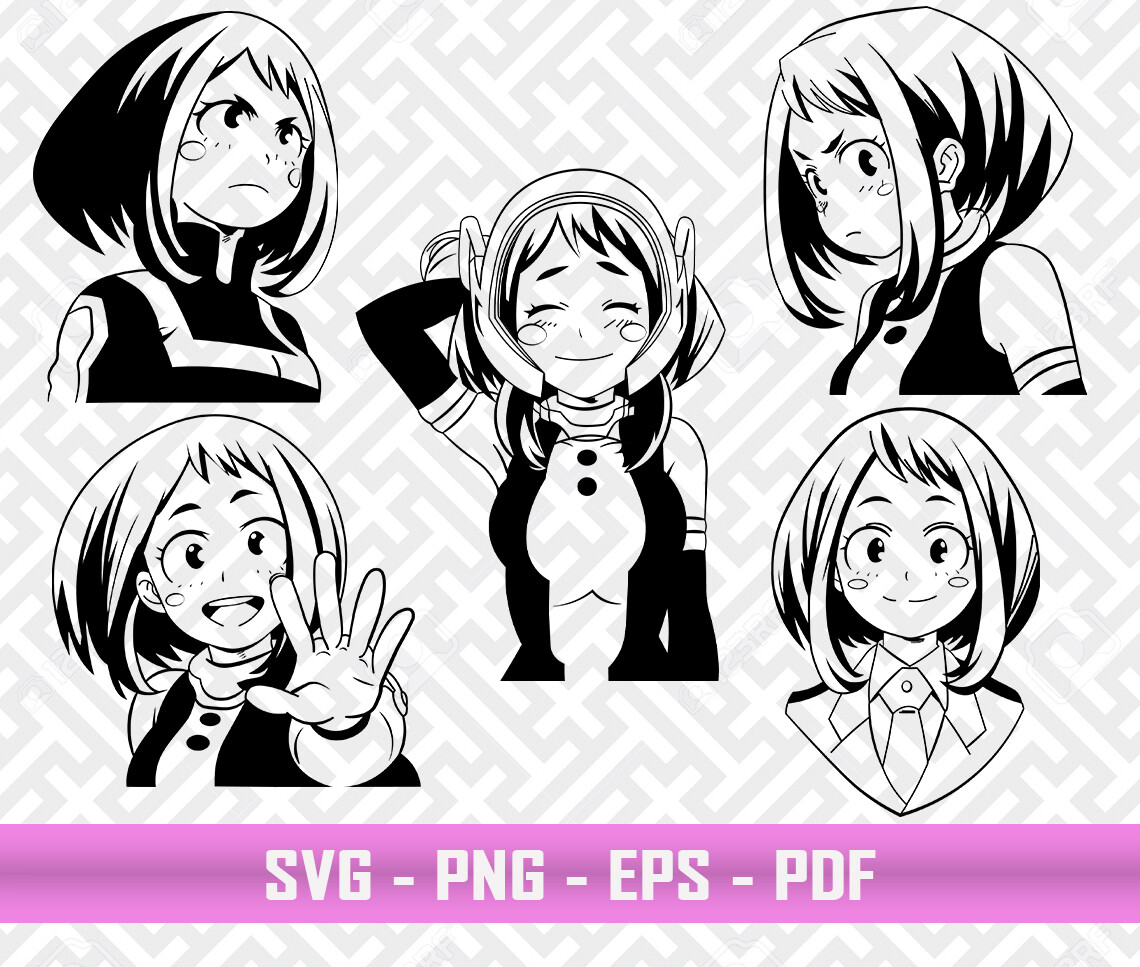 ArtStation - Uraraka SVG PNG EPS / Uravity / BNH / MHA / Cricut SVG ...