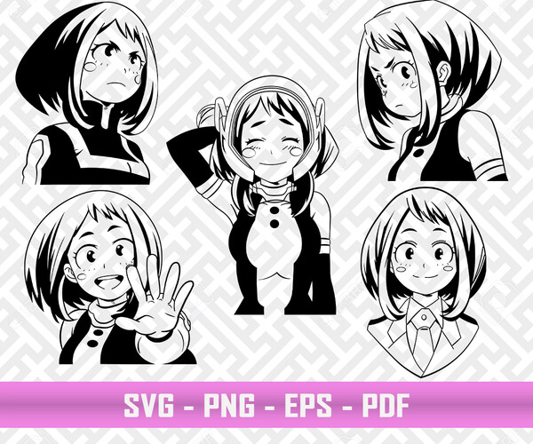 ArtStation - Uraraka SVG PNG EPS / Uravity / BNH / MHA / Cricut SVG ...