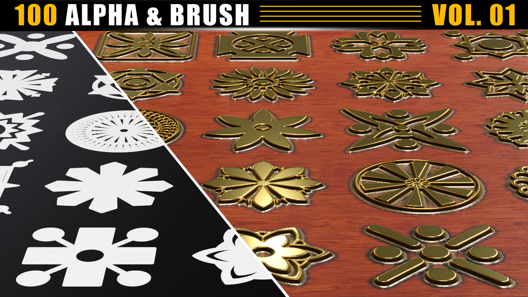 ArtStation - 100 Alpha and Brush | Brushes