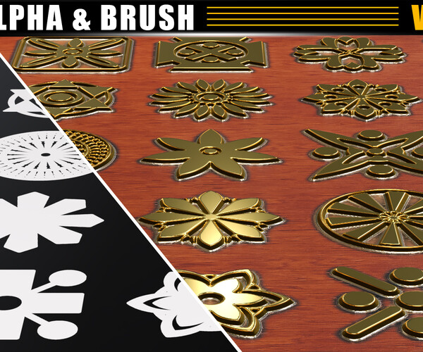 ArtStation - 100 Alpha and Brush | Brushes