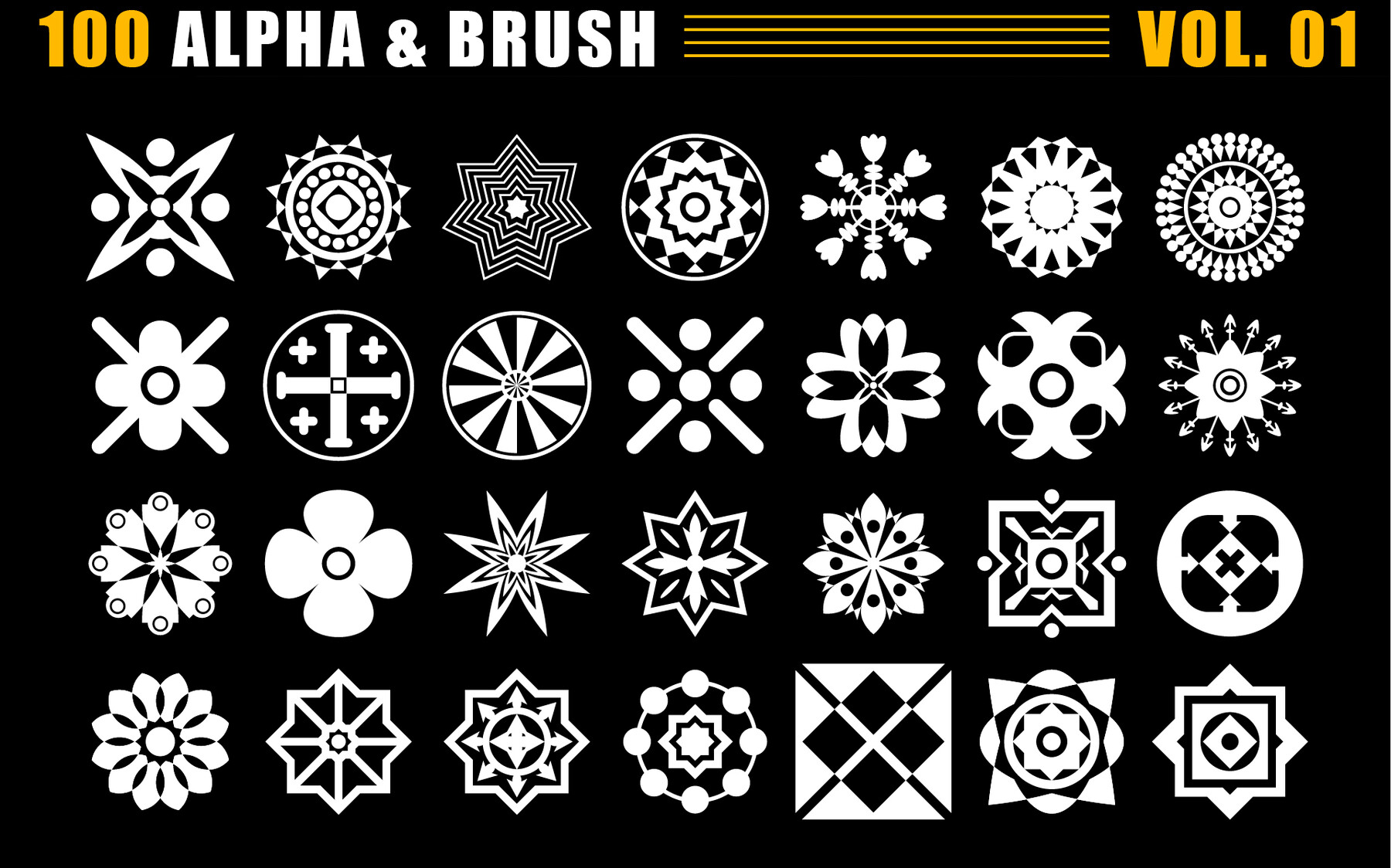ArtStation - 100 Alpha and Brush | Brushes