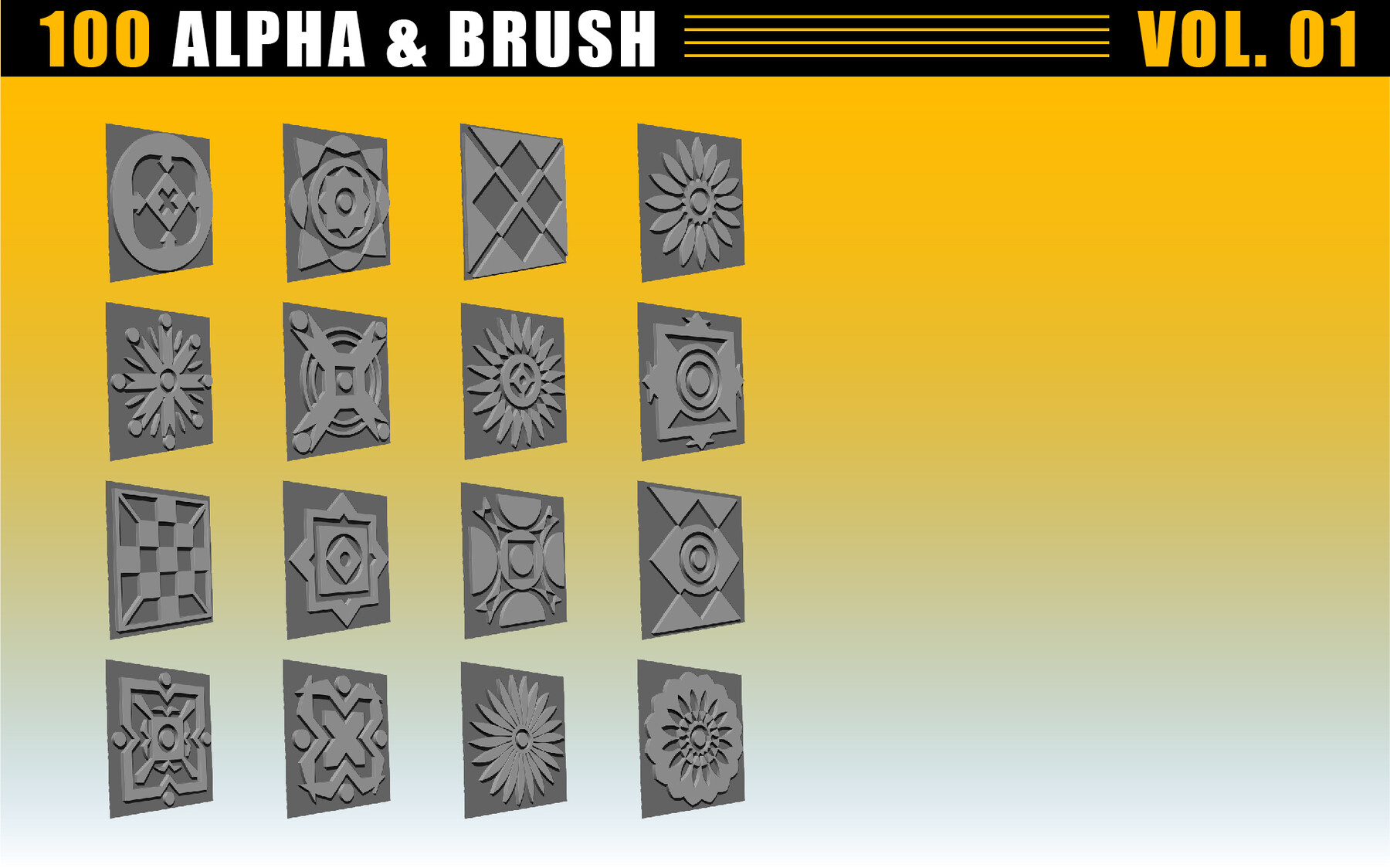 ArtStation - 100 Alpha and Brush | Brushes