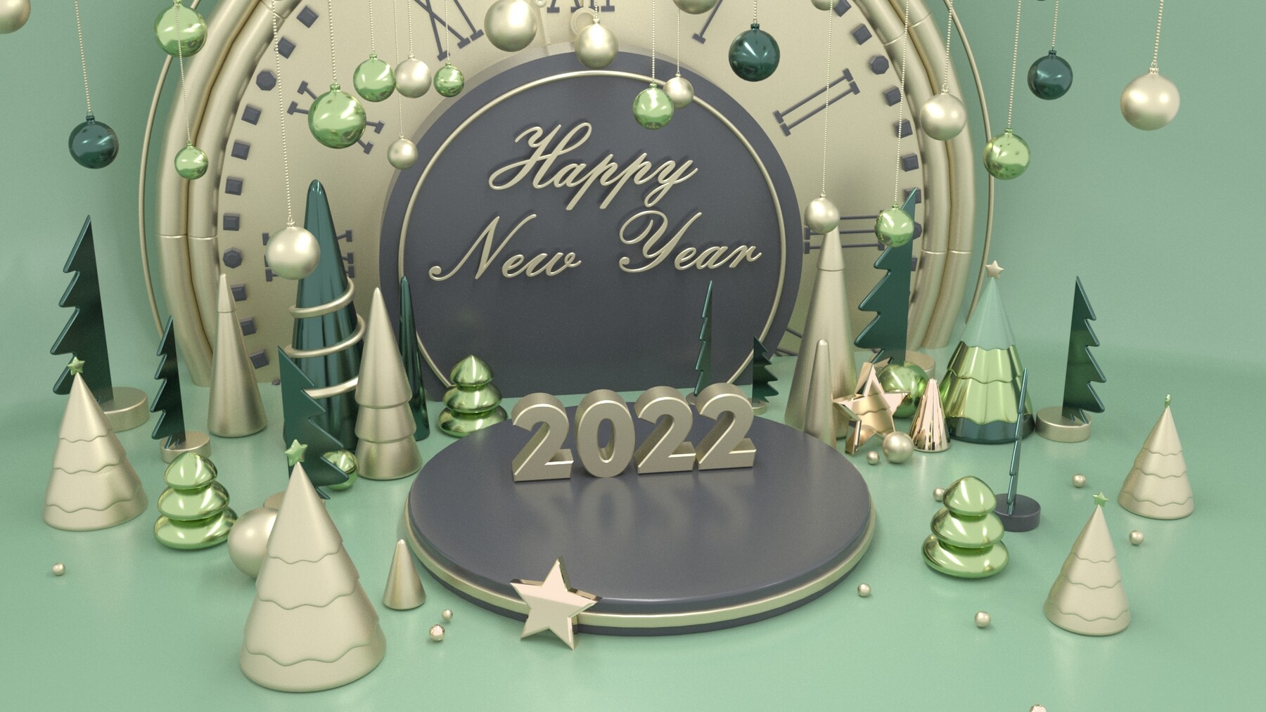 ArtStation - New Year 2022 3D model | Resources