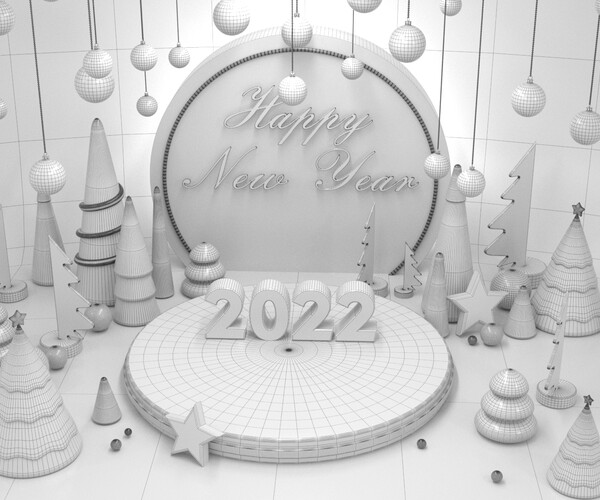 ArtStation - New Year 2022 3D model | Resources