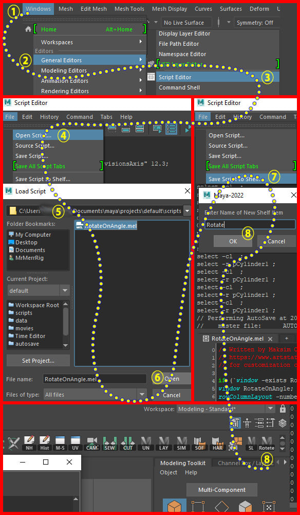 Artstation Rotateonangle Script For Maya Mel Resources
