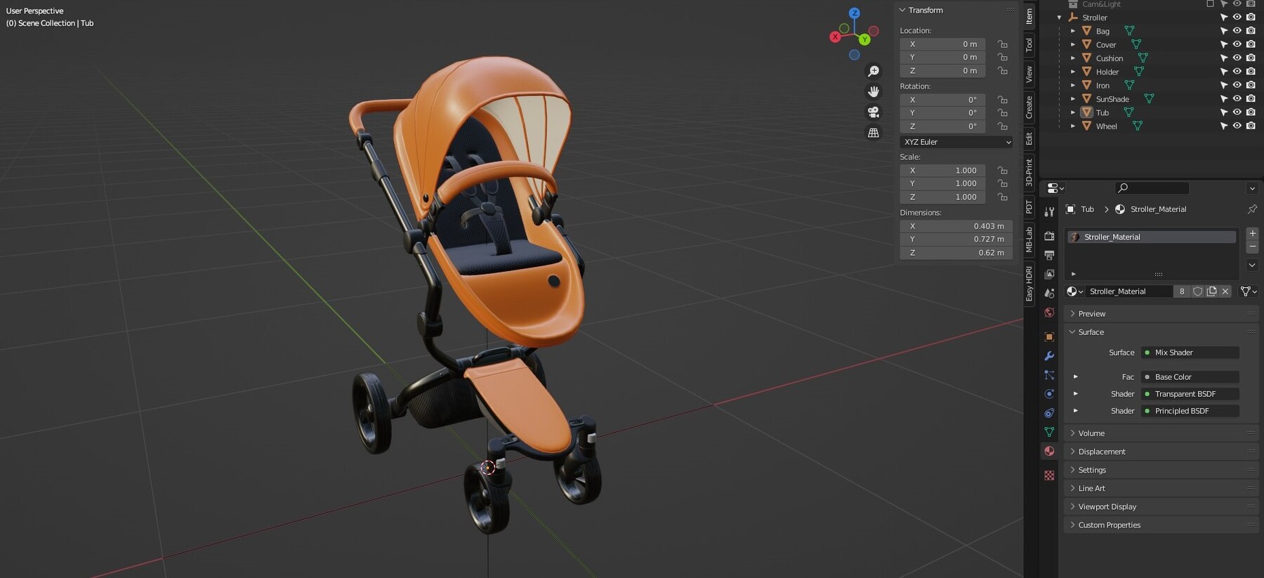 ArtStation - Stroller 3D | Game Assets