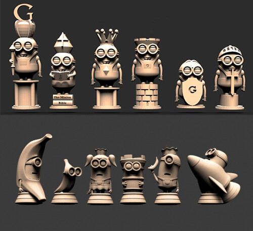 ArtStation - MINION CHESS (DESPICABLE ME) (STL) | Resources