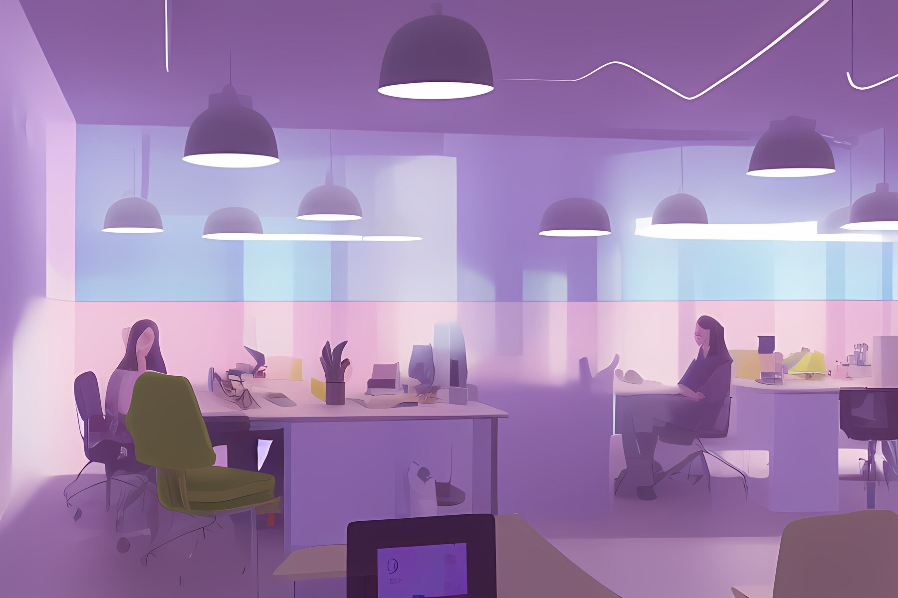 ArtStation - Office coworking illustration | Artworks