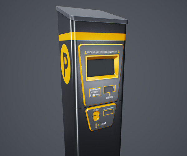 ArtStation - Stylized Parking Meter | Game Assets