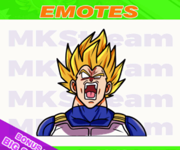 ArtStation - Twitch animated emotes dragon ball super vegeta rage ...