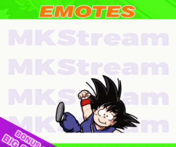 ArtStation - Twitch animated dragon ball kid goku hype | Artworks