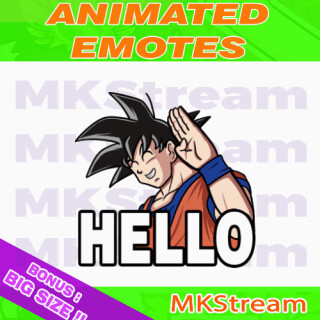 ArtStation - Twitch animated dragon ball son goku waving hello | Artworks
