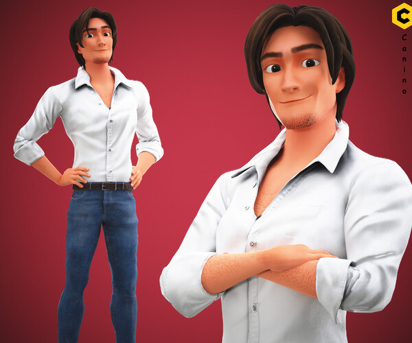 ArtStation - Stylized Cartoon man Character | Game Assets