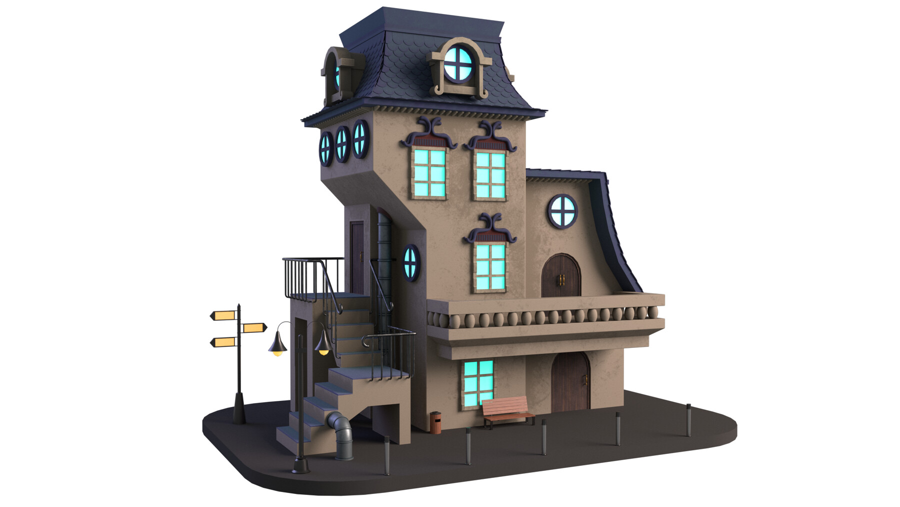 ArtStation - Cartoon House 02 | Resources