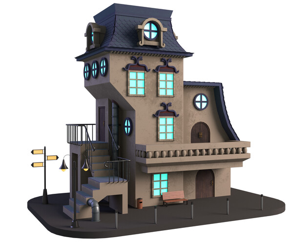 ArtStation - Cartoon House 02 | Resources