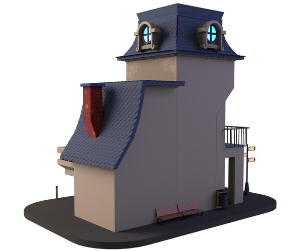 ArtStation - Cartoon House 02 | Resources