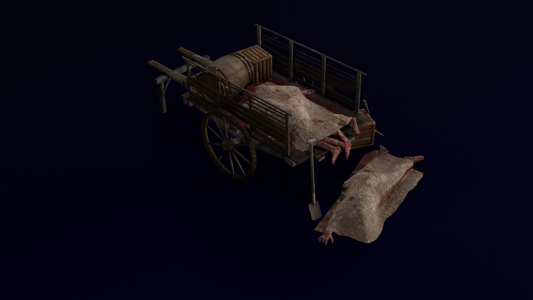 ArtStation - HORROR CART LOW POLY GAME READY | Game Assets