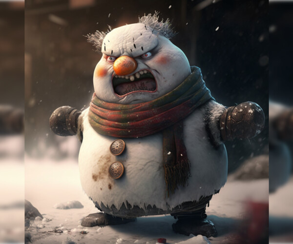 ArtStation - Grouchy Snowman | Artworks