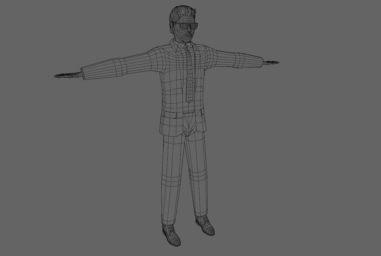 ArtStation - Man in Suit - Bodyguard Animated - Seguranca de Terno Low ...