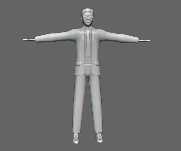 ArtStation - Man in Suit - Bodyguard Animated - Seguranca de Terno Low ...