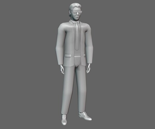 ArtStation - Man in Suit - Bodyguard Animated - Seguranca de Terno Low ...