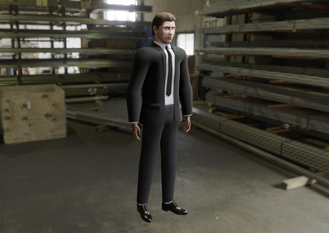 ArtStation - Man in Suit - Bodyguard Animated - Seguranca de Terno Low ...