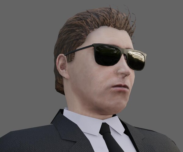ArtStation - Man in Suit - Bodyguard Animated - Seguranca de Terno Low ...