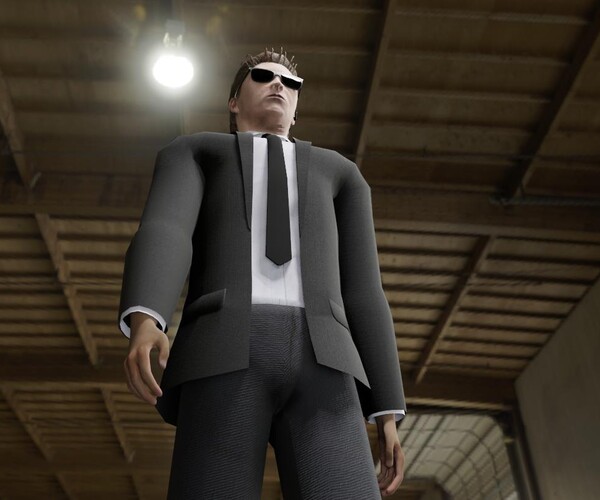 ArtStation - Man in Suit - Bodyguard Animated - Seguranca de Terno Low ...