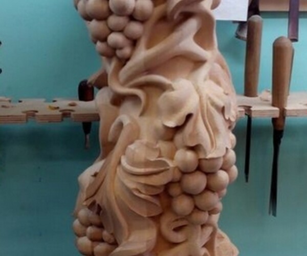 ArtStation - 3D model for CNC Grape column | Resources
