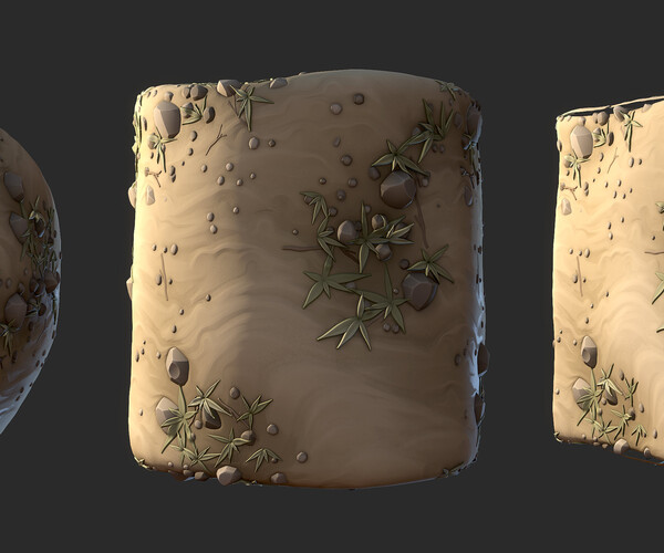 ArtStation - Stylized Sandy Ground - Substance 3D Designer | Game Assets