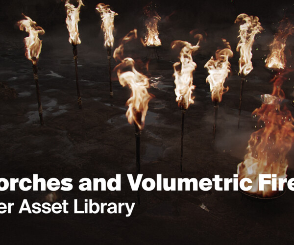 ArtStation - 3D Torches and Volumetric Fire for Concept Art – Blender ...