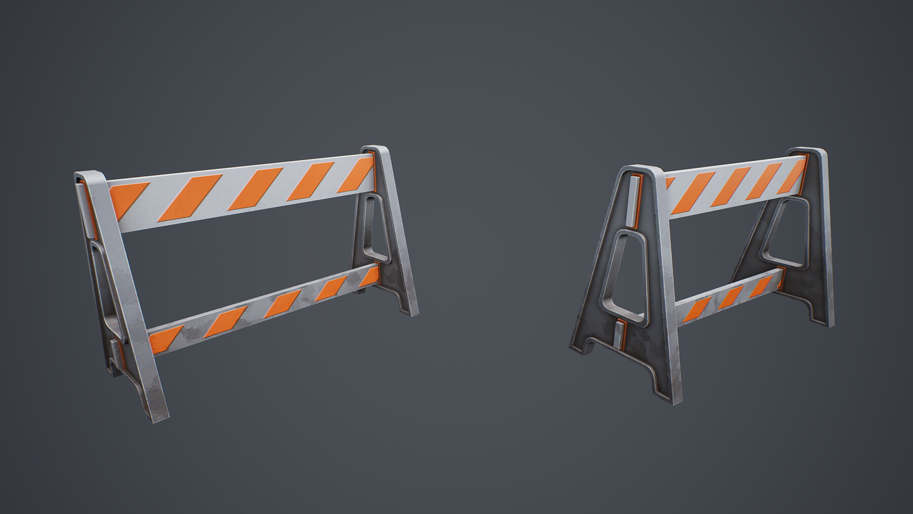 ArtStation - Stylized Traffic Barricade 02 | Game Assets
