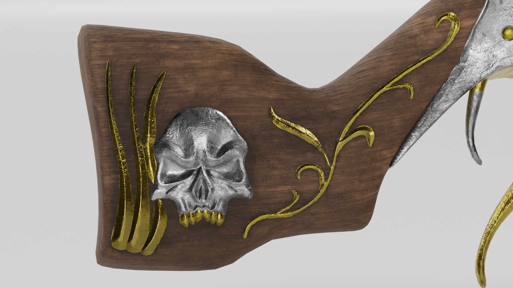 ArtStation - Gothic six-barreled machine gun | Game Assets
