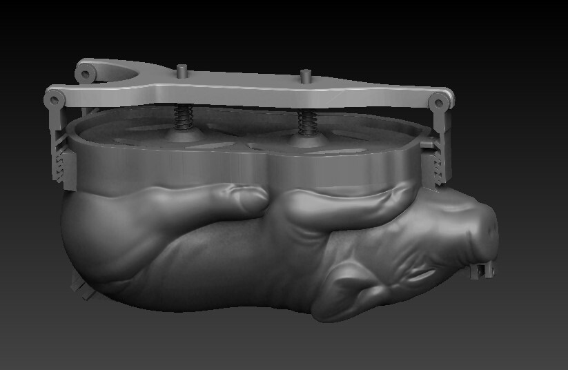 ArtStation - 3D model for CNC machines mold for making boiled pork in ...